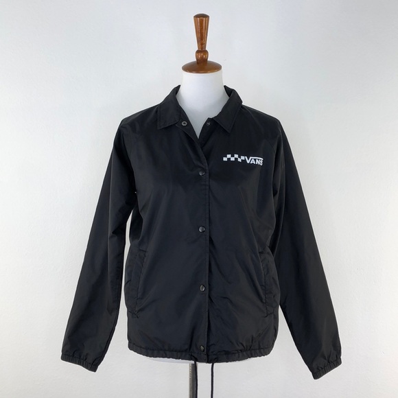 Vans | Jackets & Coats | Vans Waterproof Black Shell Style Jacket ...